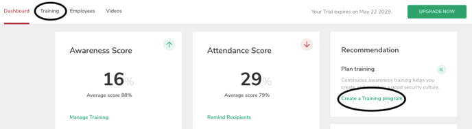 How do I create a Training Program?